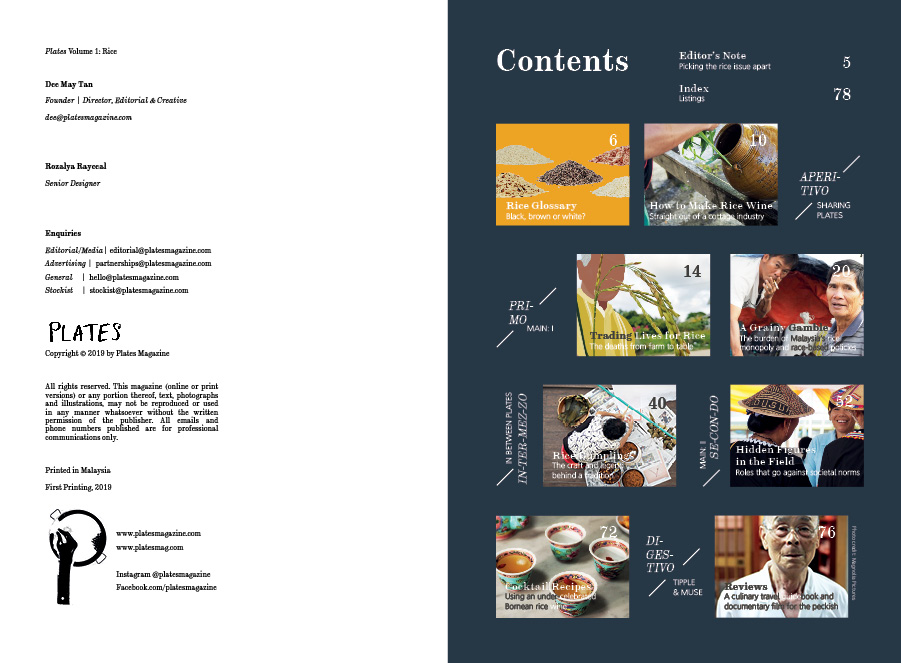 Plates, Vol.1: RICE — PLATES independent food culture magazine